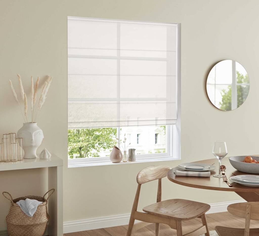 Aker Pearl Sheer Roman Blind - Power Home products